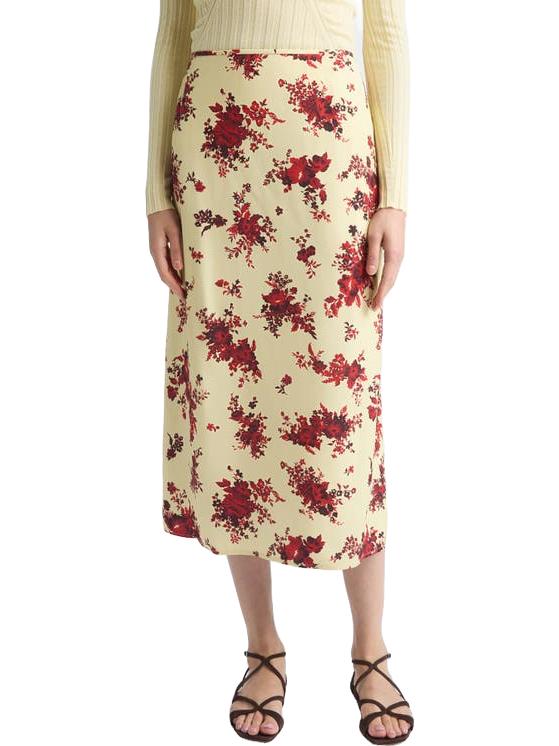 JIL SANDER Jil Sander Floral Print Midi Skirt
